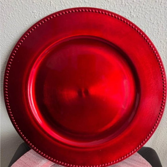Dining | Elegant Red Charger Plates X6 | Poshmark